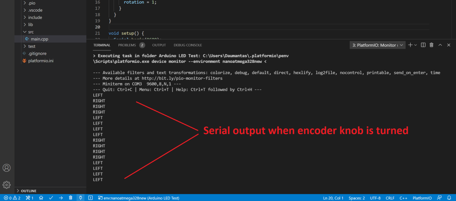 How to connect an encoder to your Arduino - Daumemo